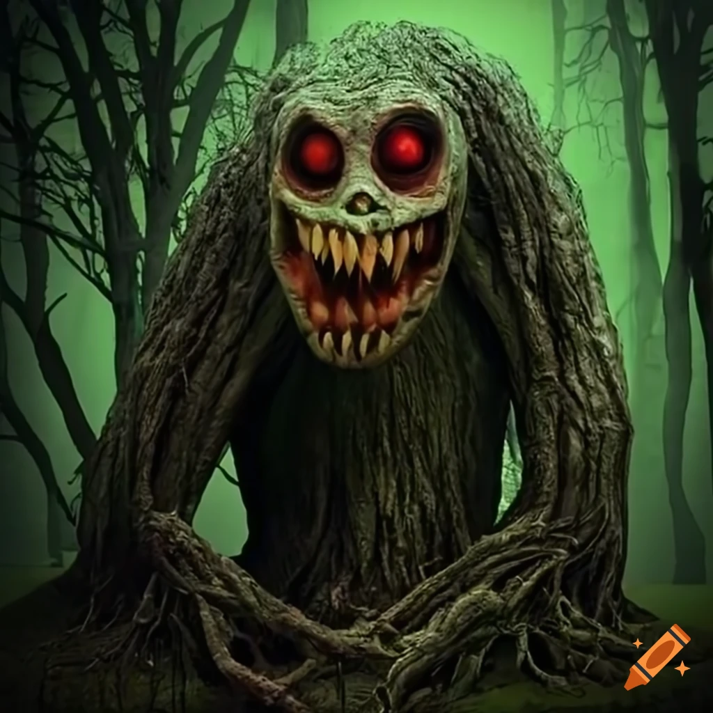 Scary tree monster in high definition on Craiyon