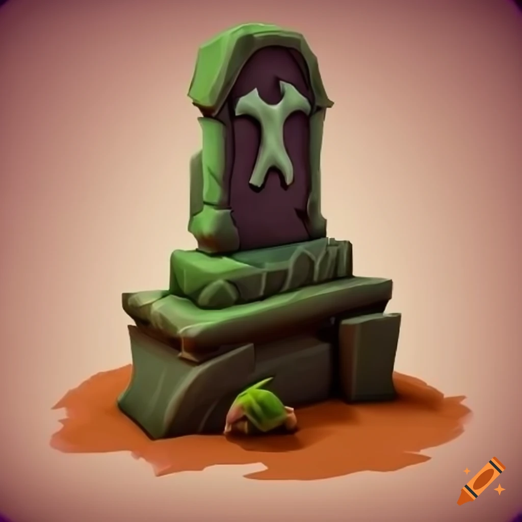 Stylized depiction of a grave on Craiyon