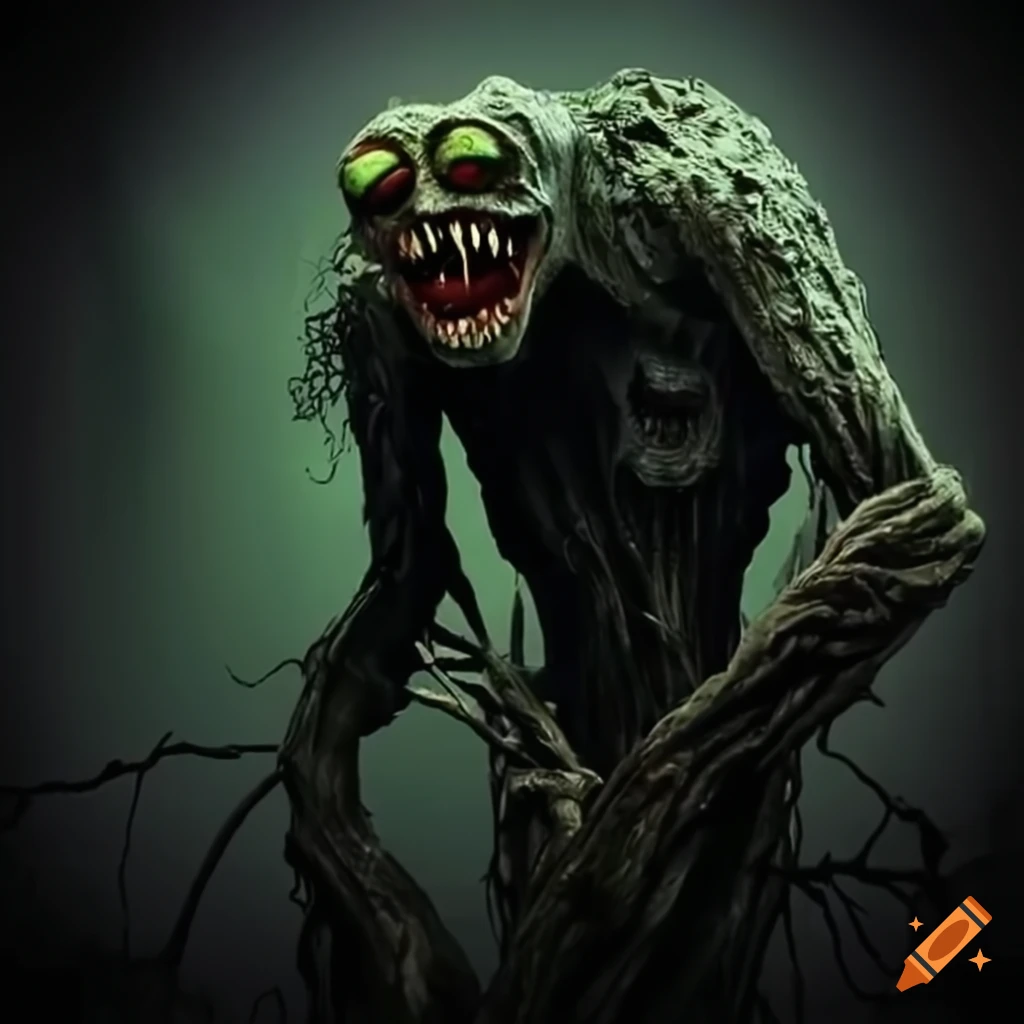 Scary tree monster on Craiyon