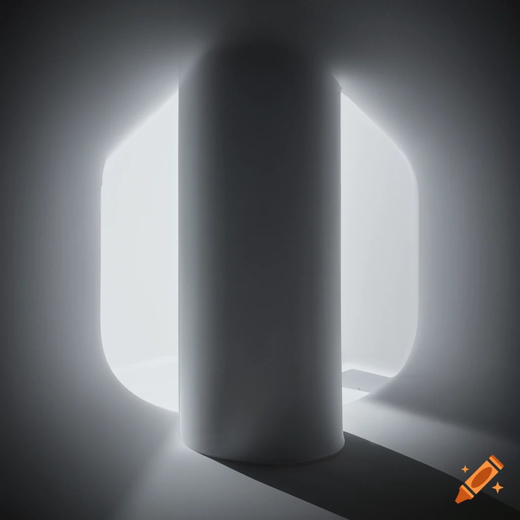 White paper architectural 3d render with soft lighting on Craiyon