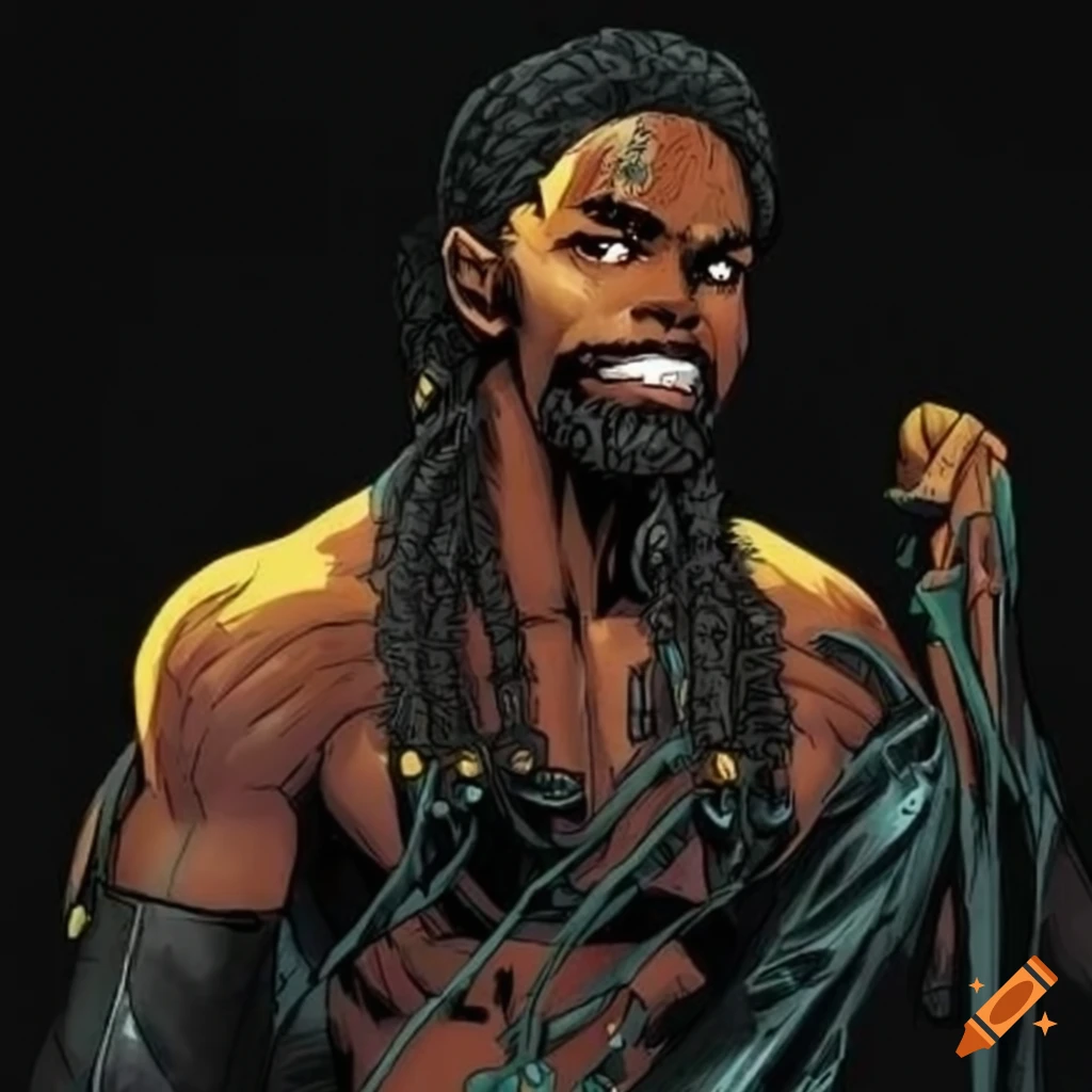 African superhero character for comics on Craiyon