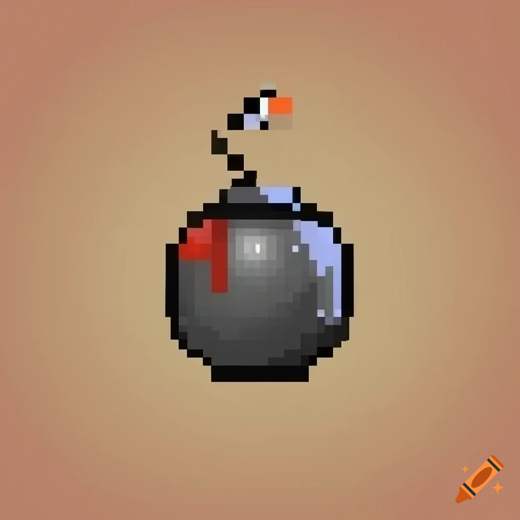 Pixel art bomb on Craiyon