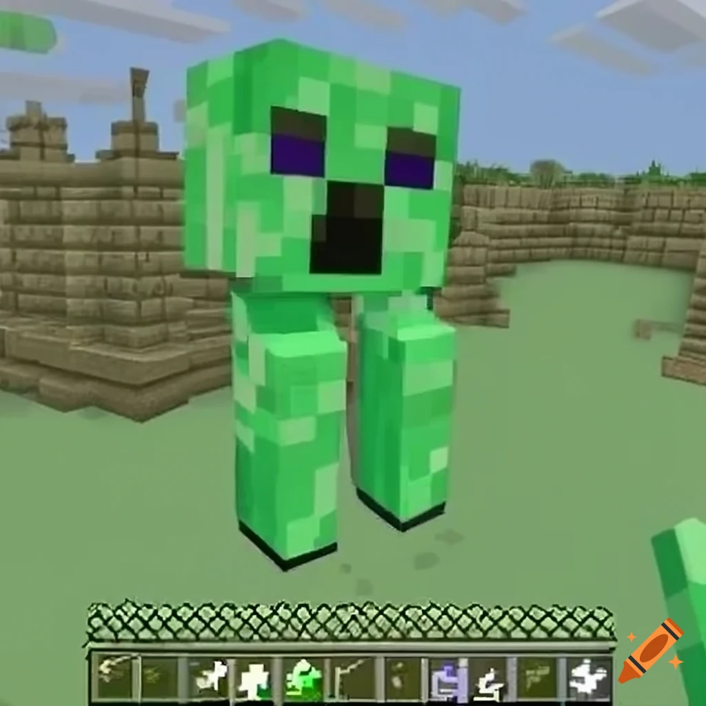 Minecraft creeper character on Craiyon