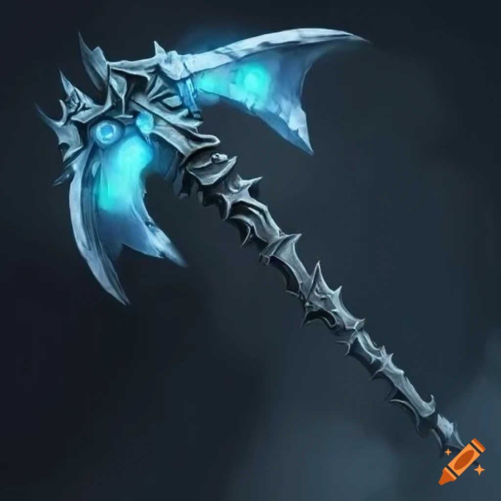 Large grey elemental scythe on Craiyon