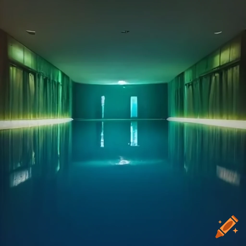 Liminal space with poolrooms and backrooms on Craiyon