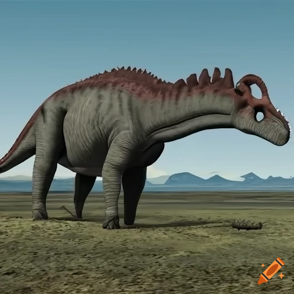 Scientifically accurate hadrosaurus dinosaur with bongo antelope color ...