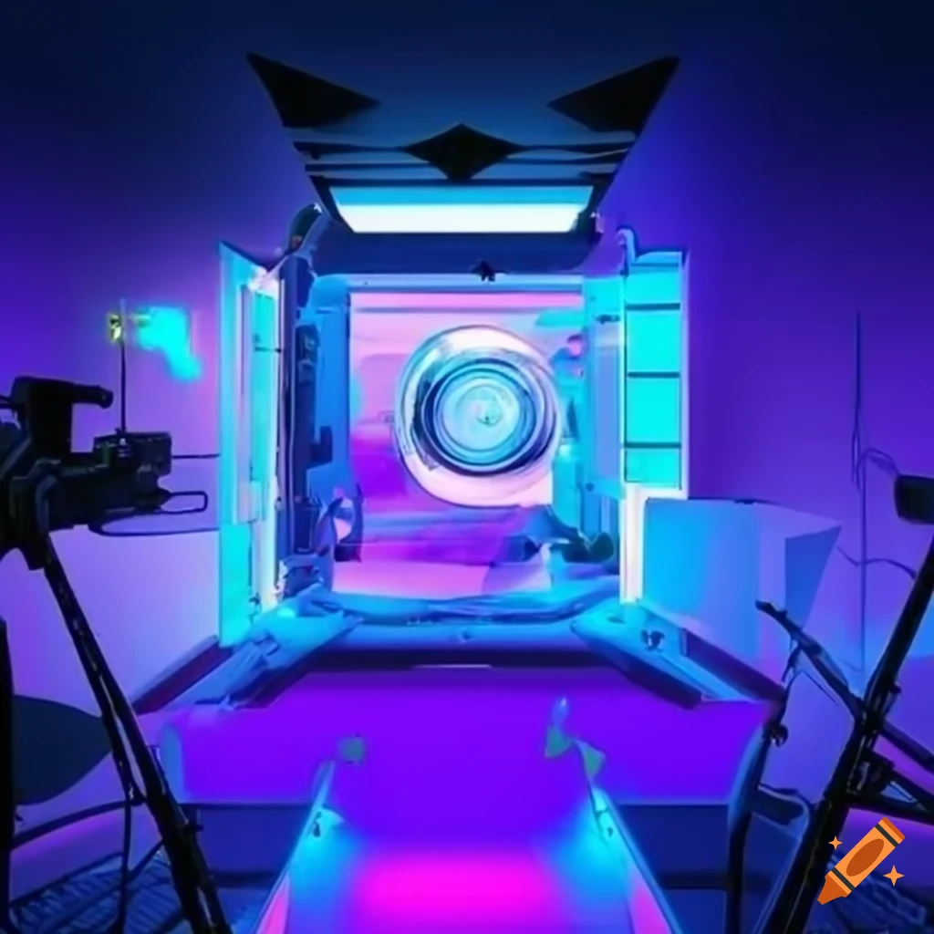 Futuristic new studio with cameras on Craiyon