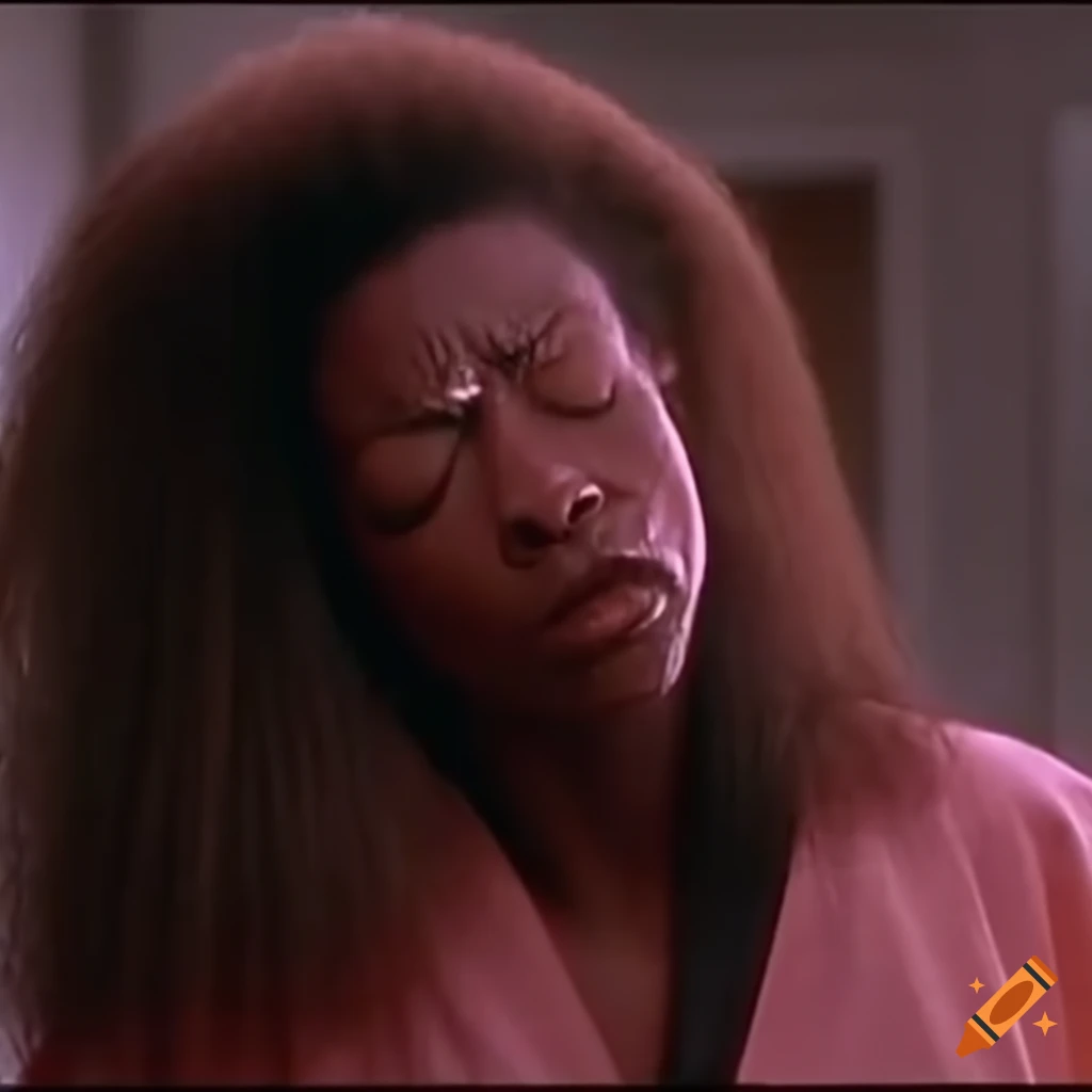 Bruised woman martial fighter with dizzy expression in a movie scene on ...