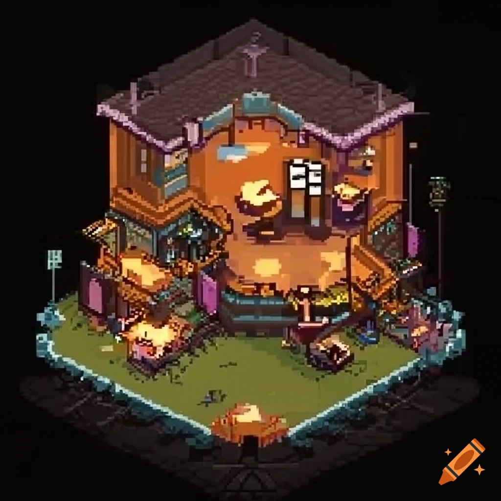 2d pixel art home base big on Craiyon