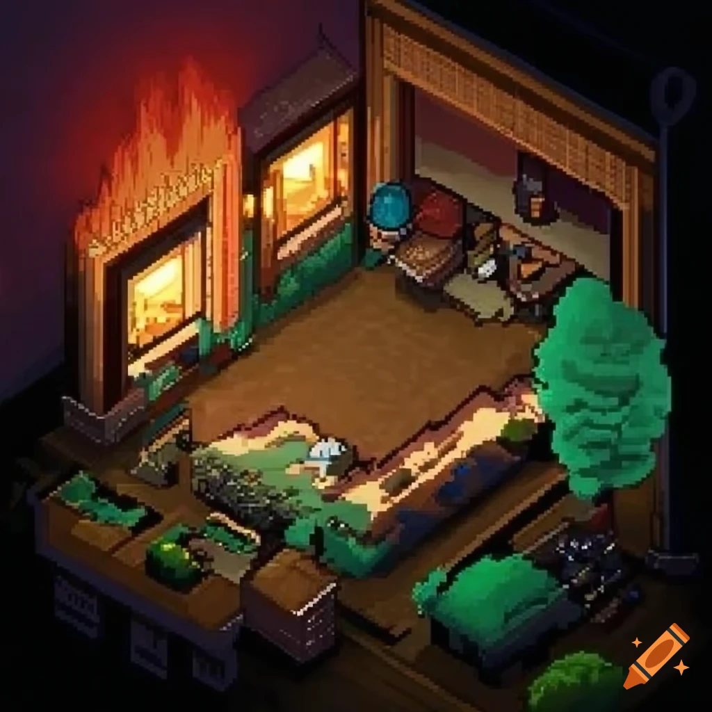 2d pixel art home base big on Craiyon