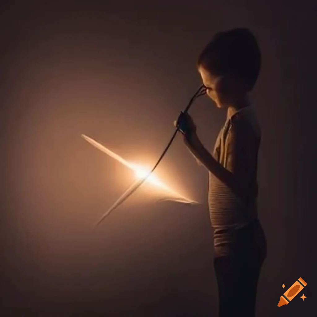 Stickman drawing on giant paper with a pencil on Craiyon