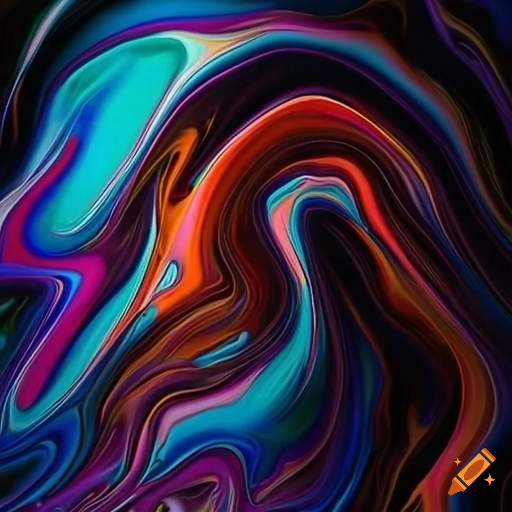 Abstract liquid art on Craiyon