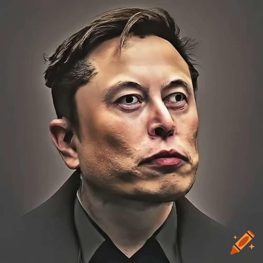 Satirical depiction of elon musk as a monkey on Craiyon
