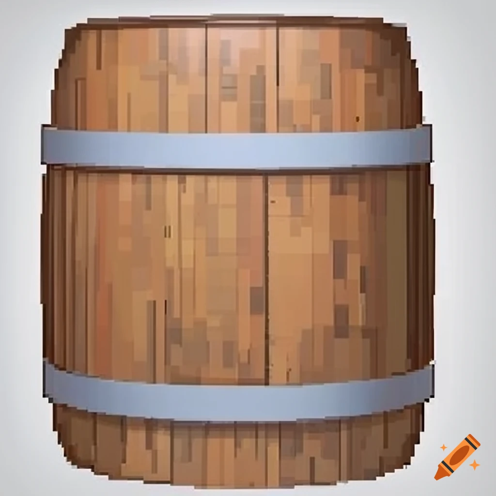 Cute pixel art barrels on Craiyon