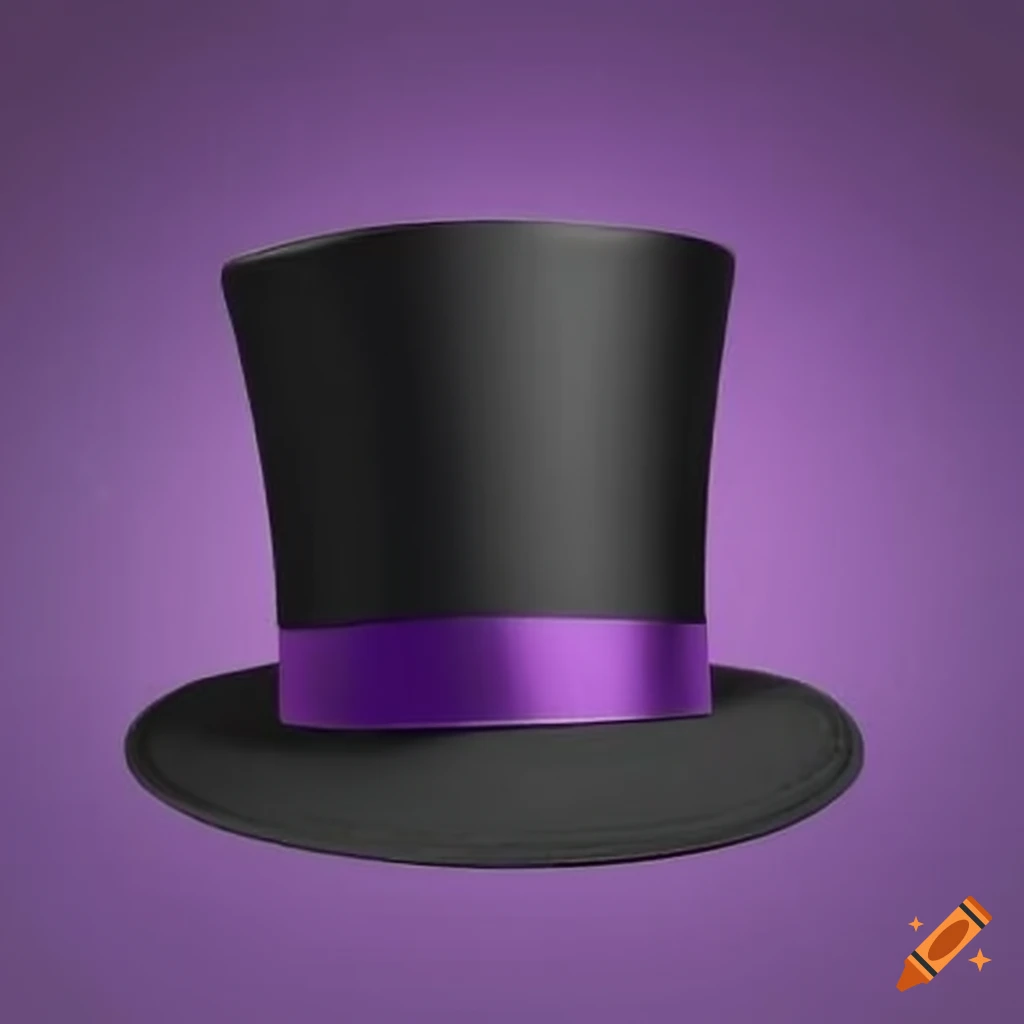 Purple top hat on Craiyon