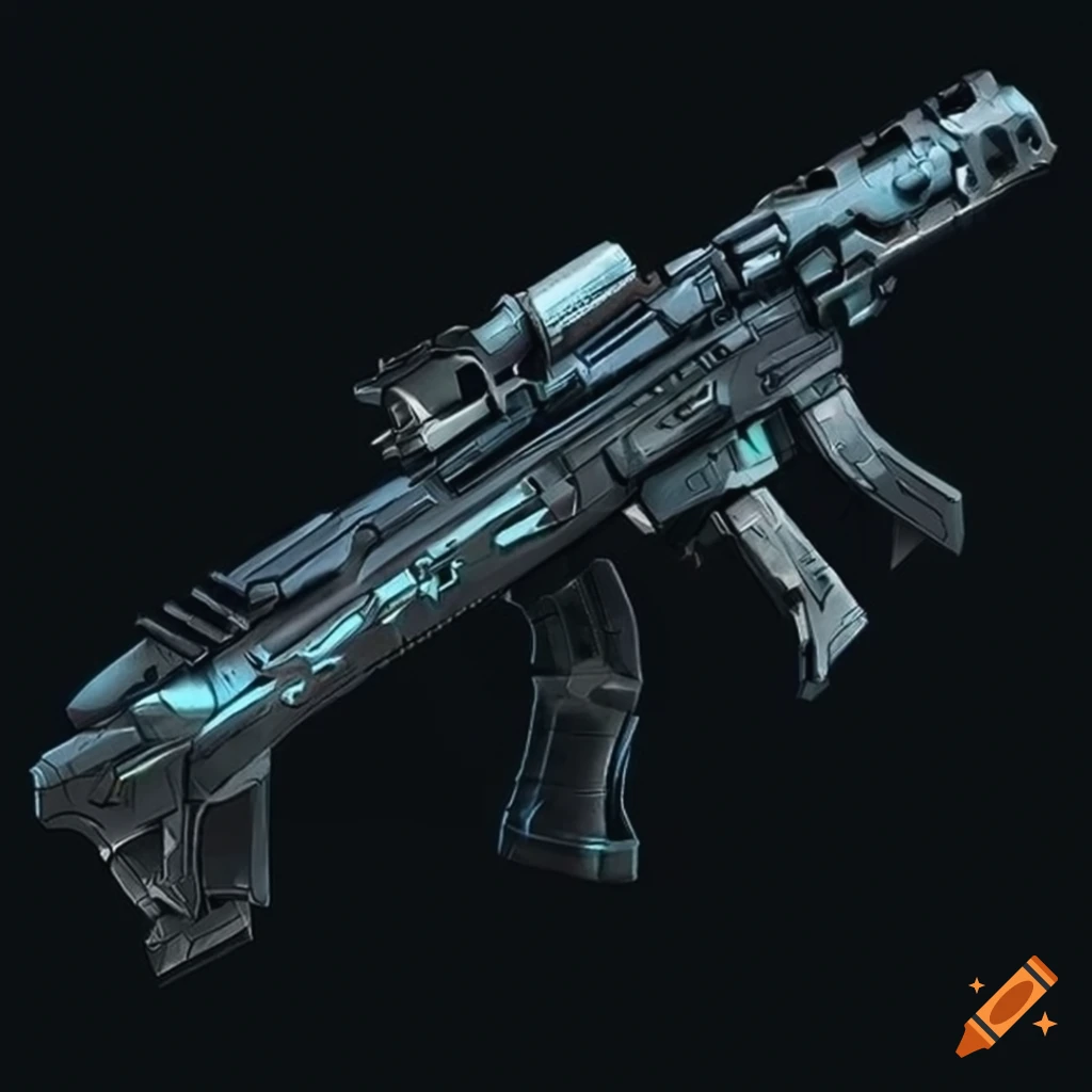 Futuristic weapons on Craiyon