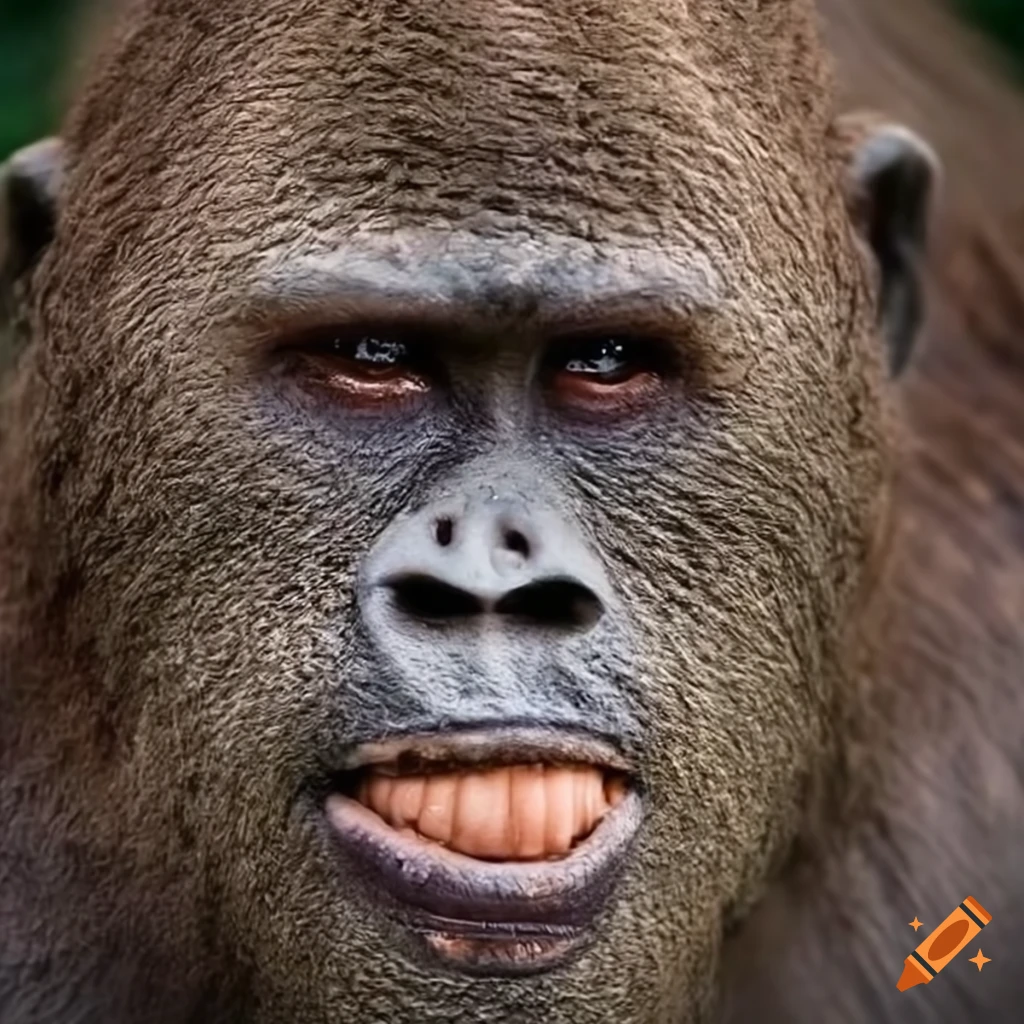 Mysterious and elusive creature's face on Craiyon