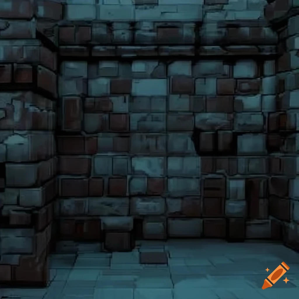 Pixel art dungeon wall on Craiyon