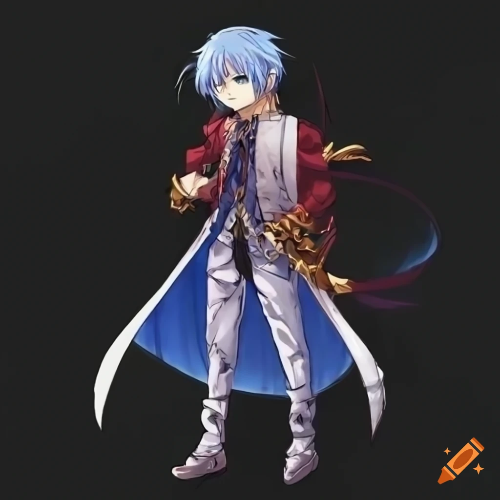 Noble anime boy character in full body turn pose on Craiyon