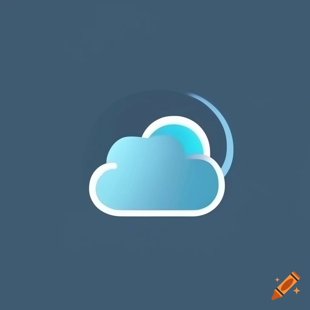 Cloud storage logo on Craiyon