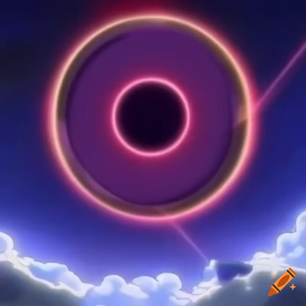 Shiny 3d dazzling eclipse anime with japanese text from the 2000s on ...