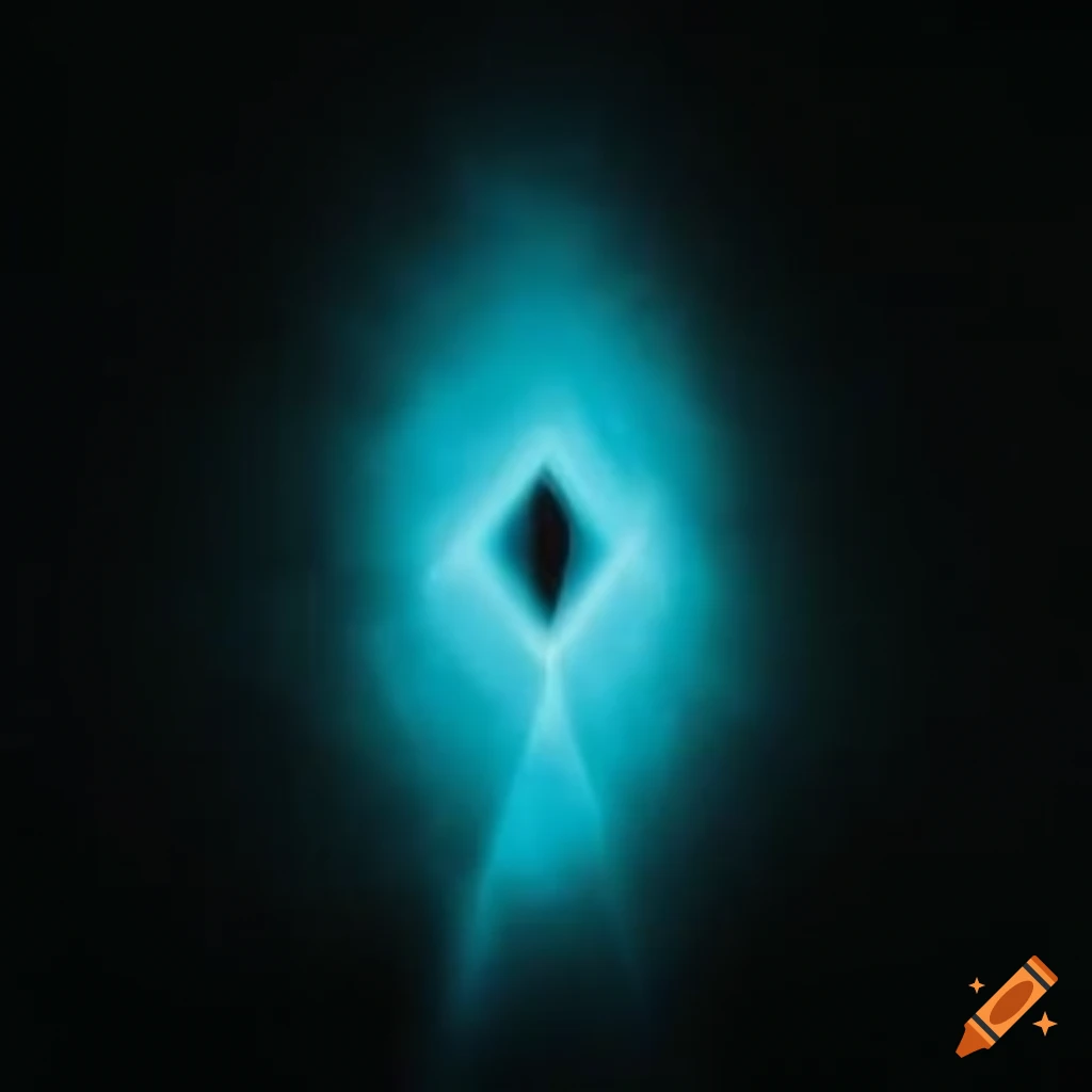 Triangle with an eye casting a shadow over the land on Craiyon