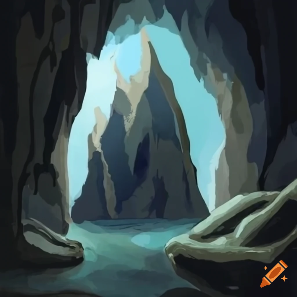 Cavern or cave interior on Craiyon