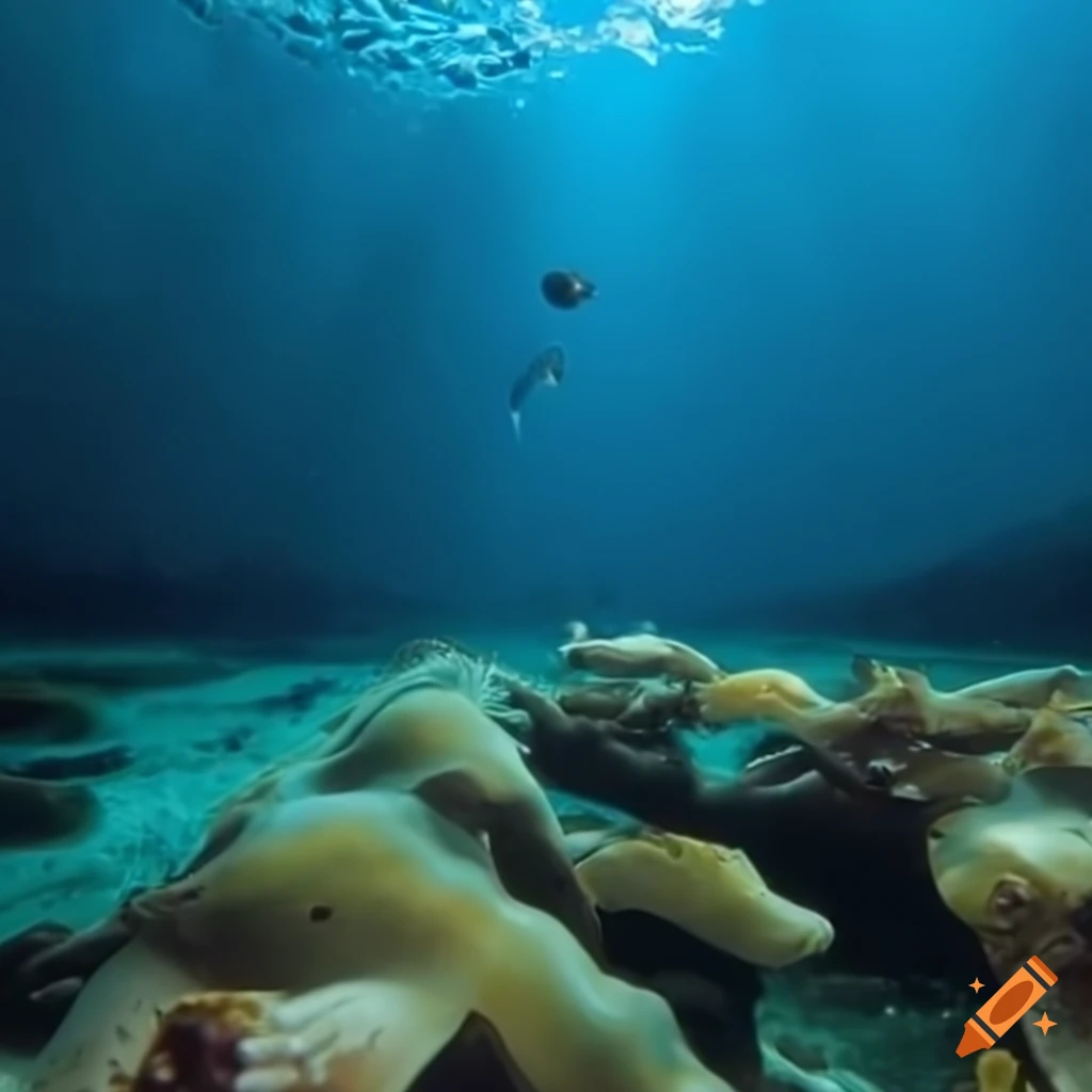 Underwater scene on Craiyon