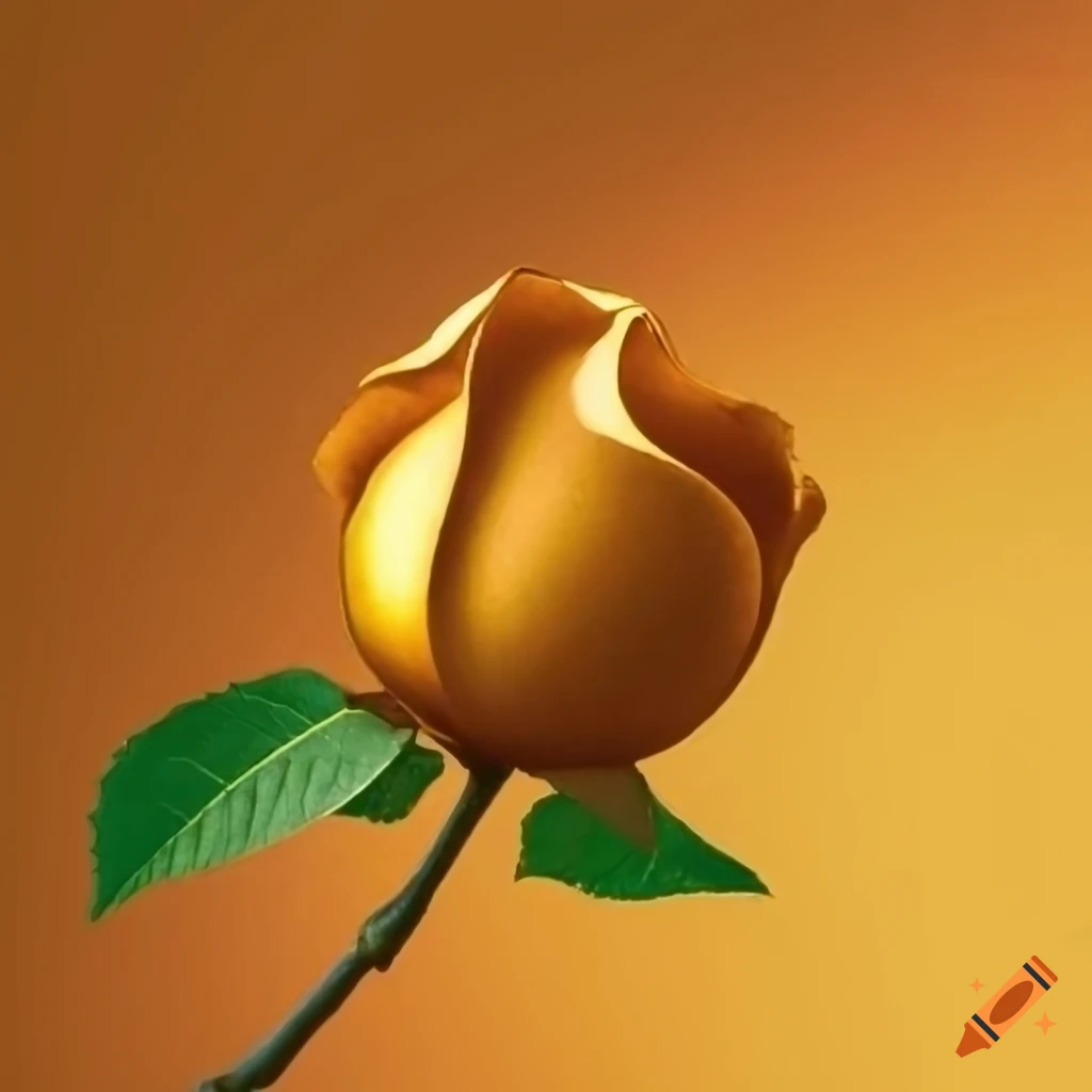 Golden rose on the branch of an orange tree on Craiyon