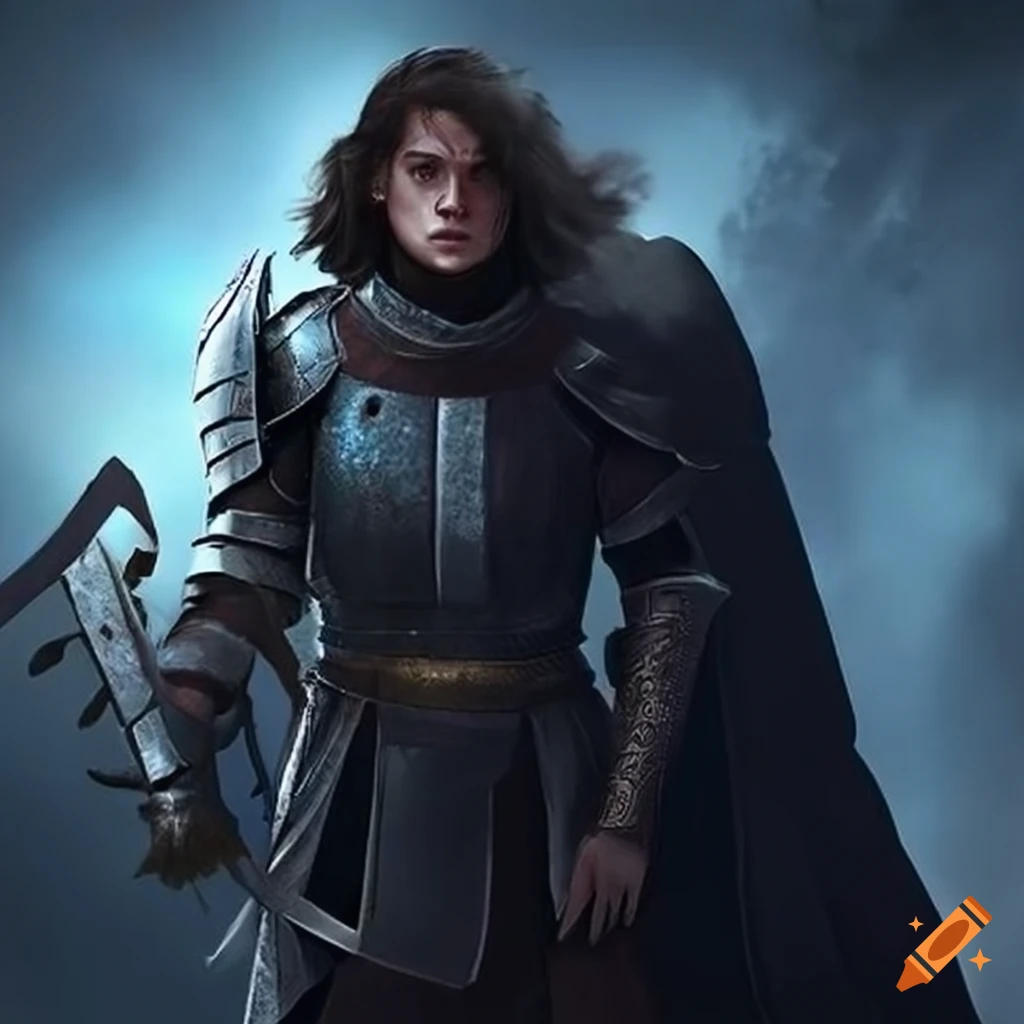 Three knights in different moods dressed in knight costumes on Craiyon