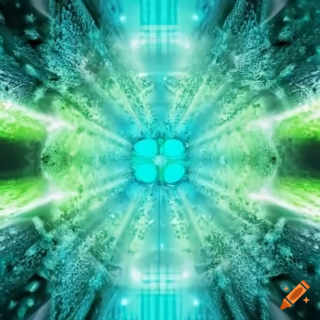 Bright exploding radial background with sparkling rays in turquoise ...