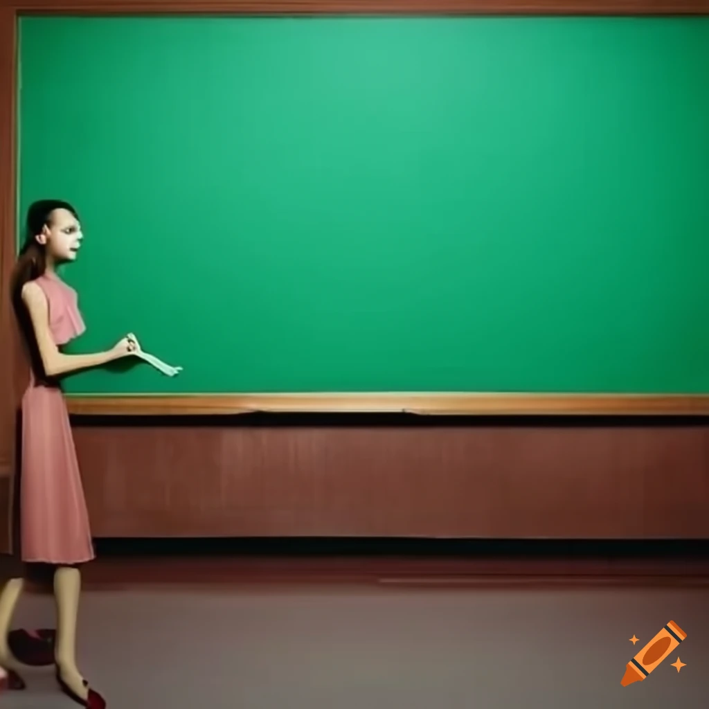 Brown classroom with green blackboard on Craiyon