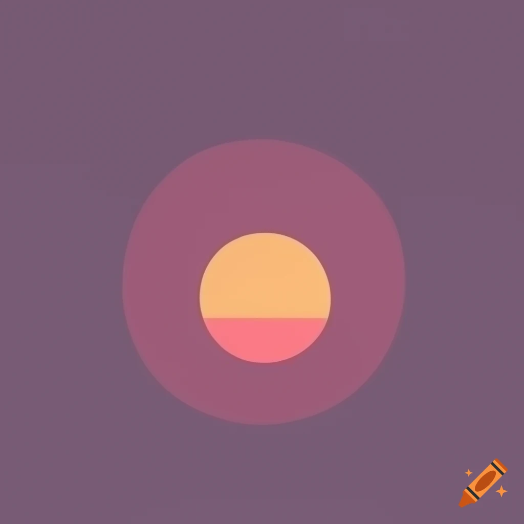 Minimalistic pastel icon of a sunset on Craiyon