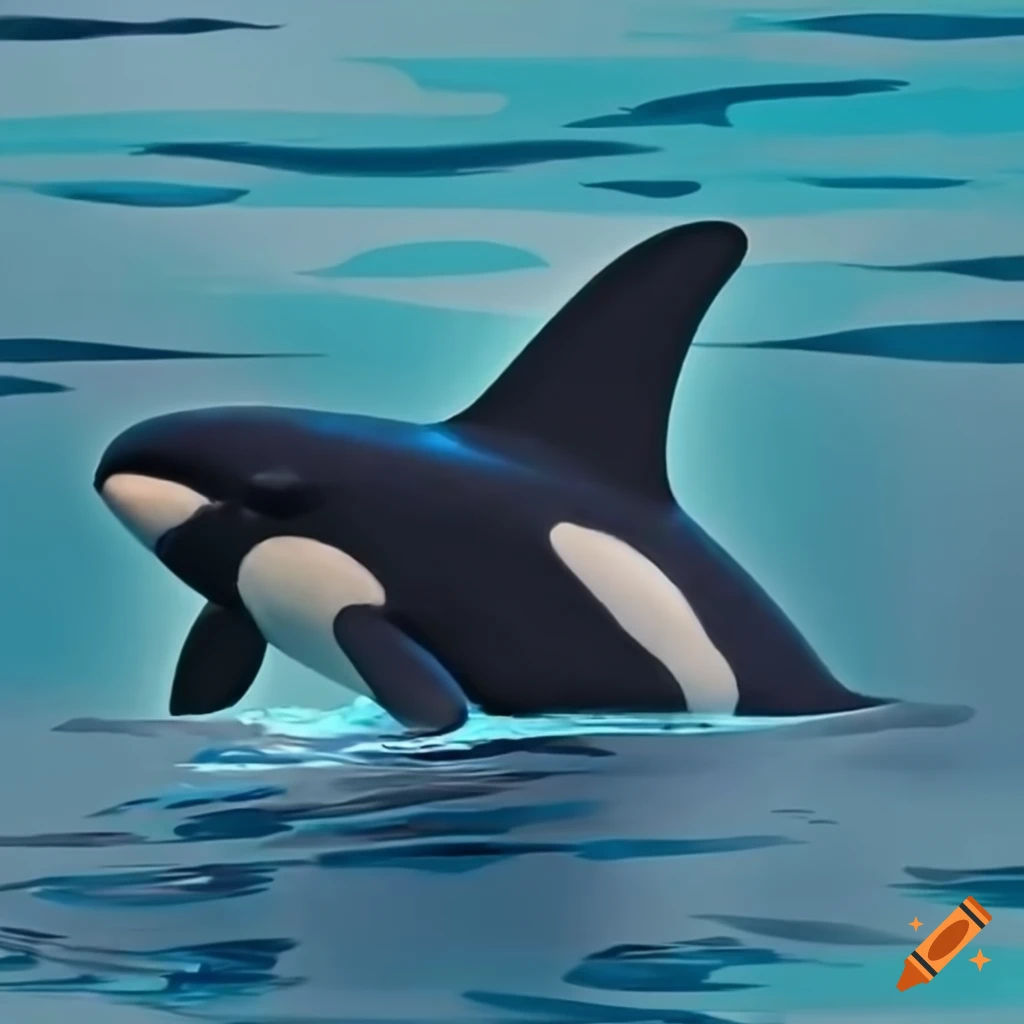 Protective orca on Craiyon