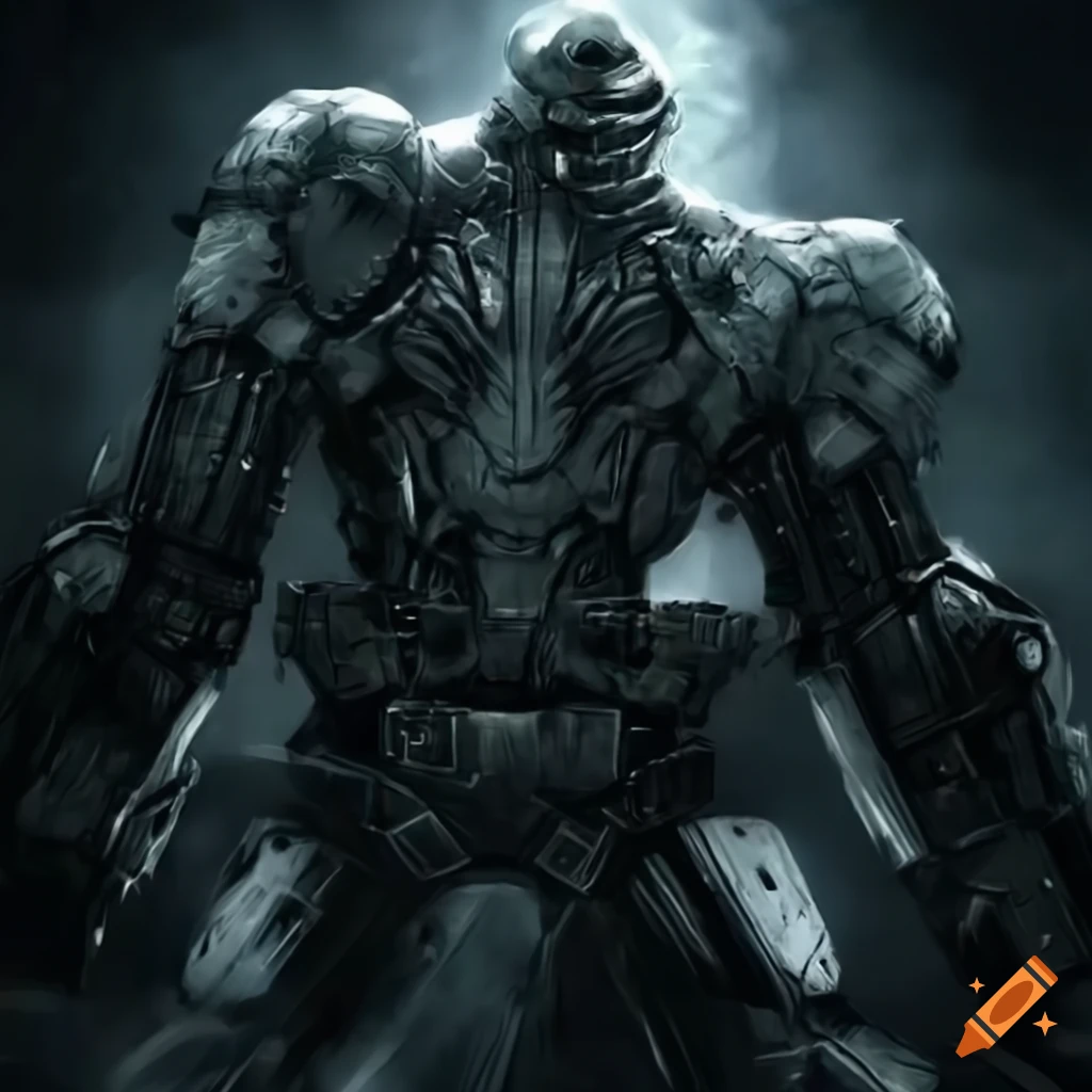 Black and white illustration of cherno alpha on Craiyon