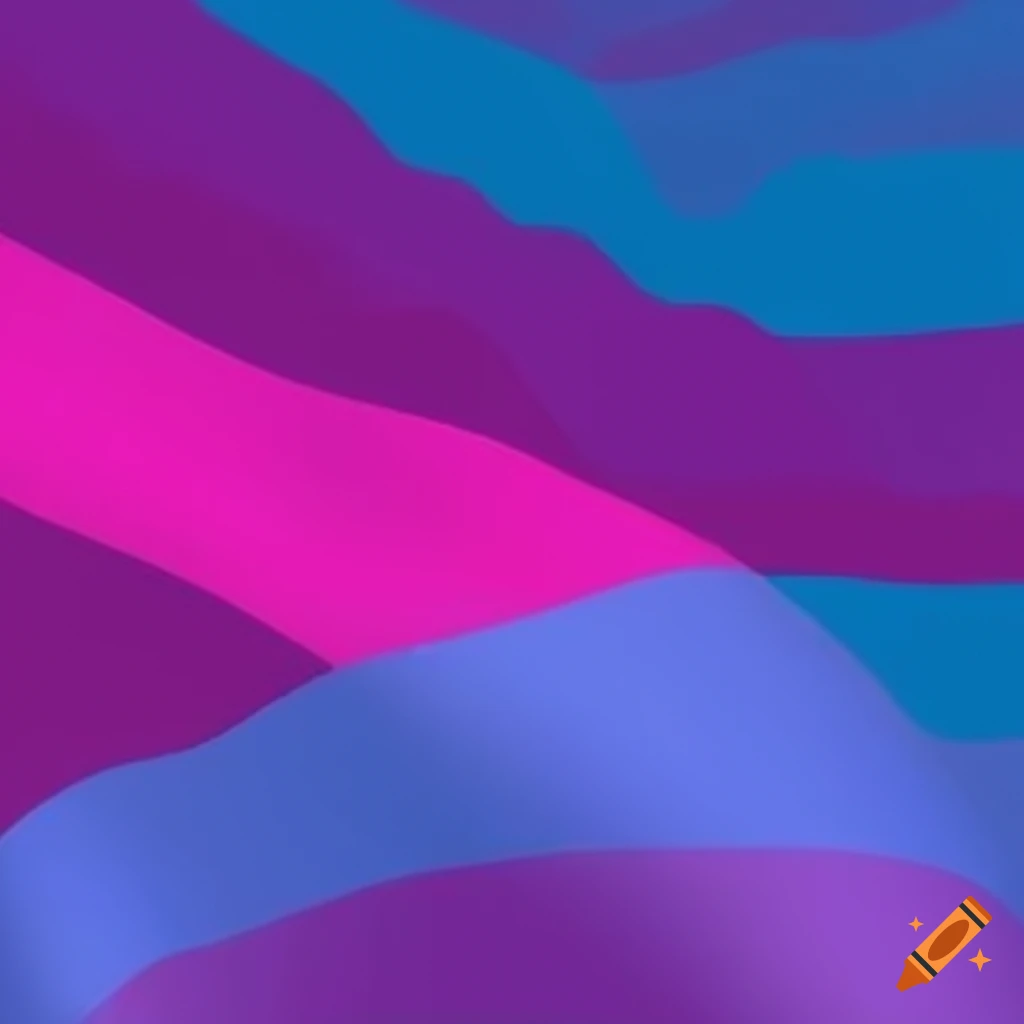 Vibrant background image with bisexual and pansexual flag colors on Craiyon