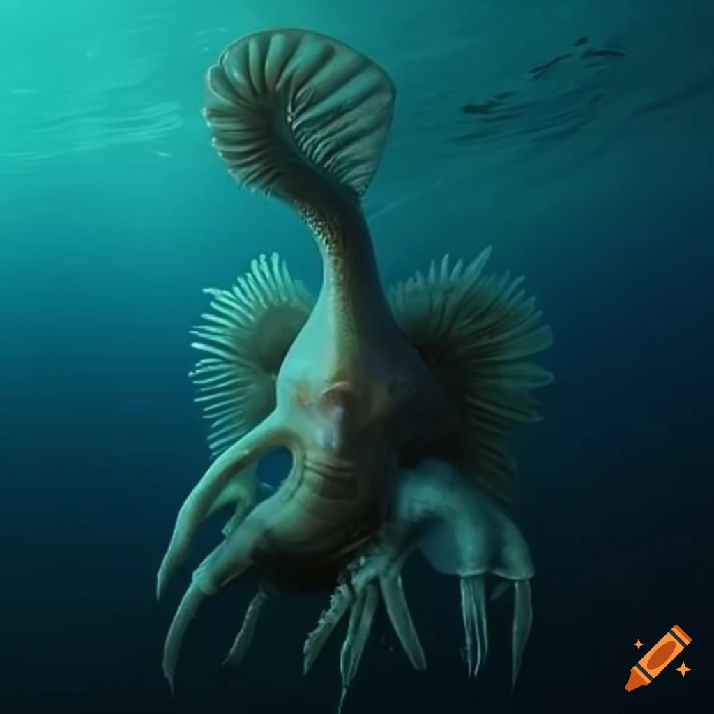 Creepy sea creature on Craiyon