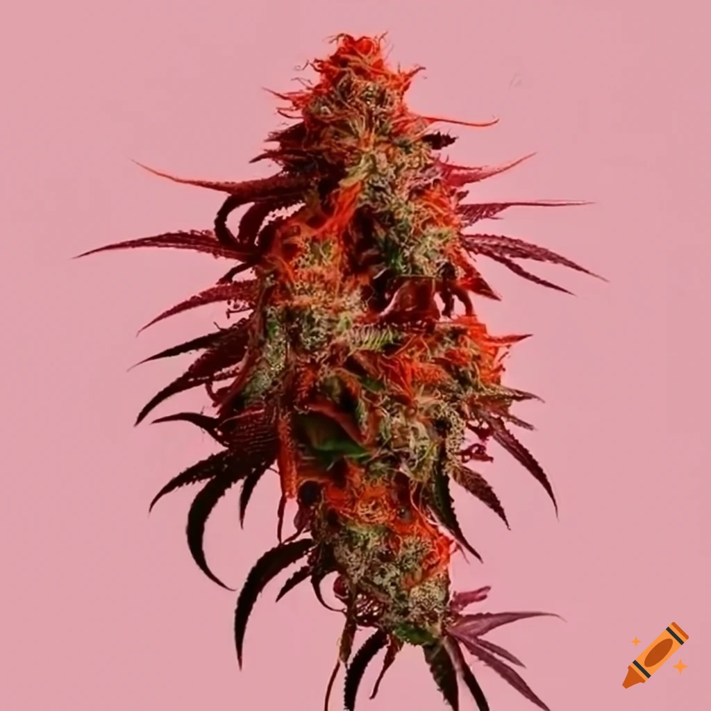 Red haze abstract art on Craiyon