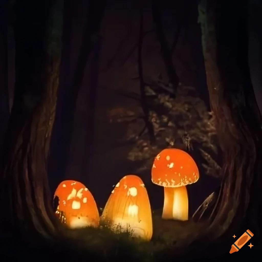 Dreamy scene with fairies and mushrooms in a forest with the words ...