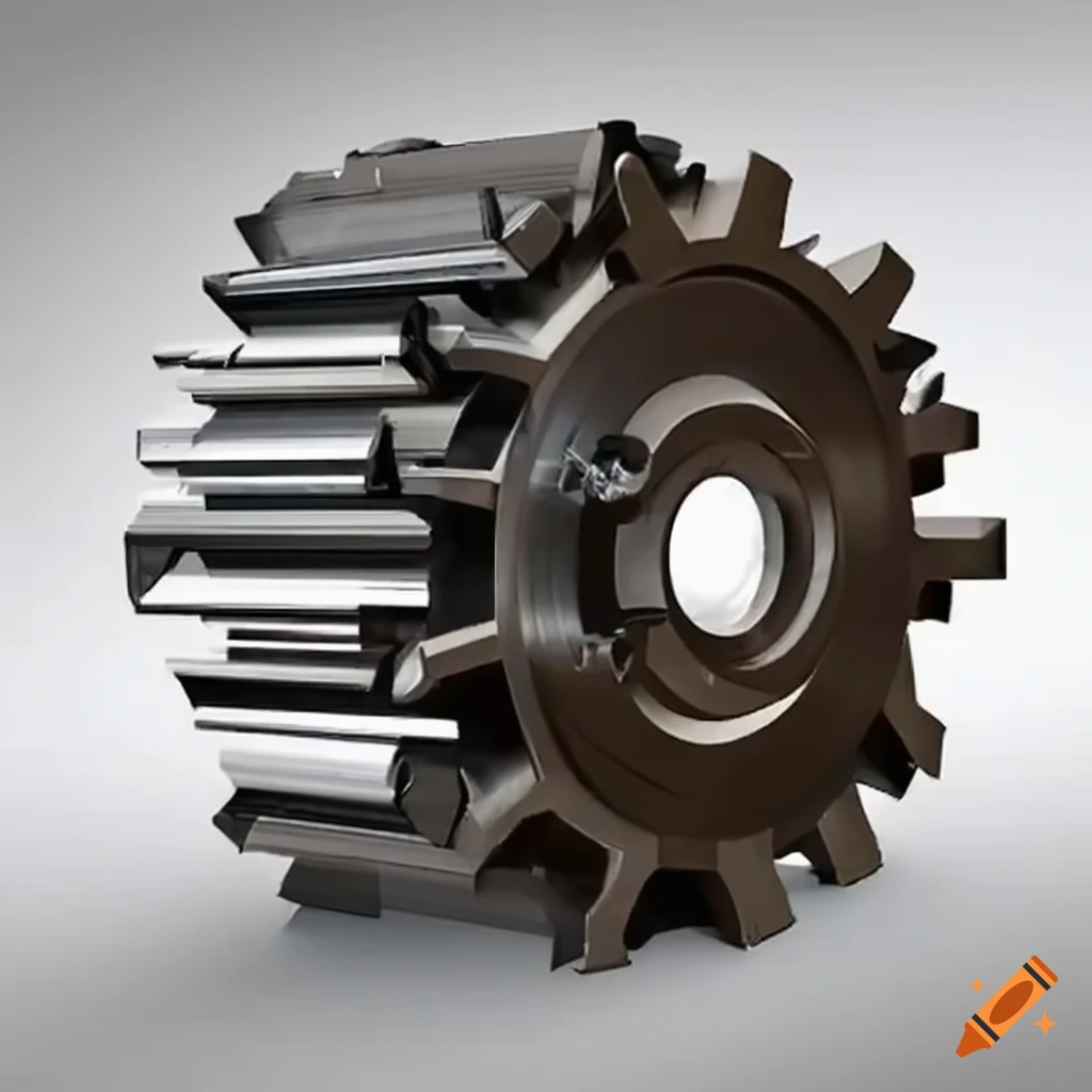 Machine with huge gears and motors on Craiyon