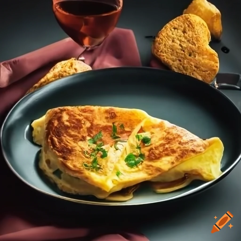 Fluffy, light and airy omelette souffl\ufffd ffe on Craiyon