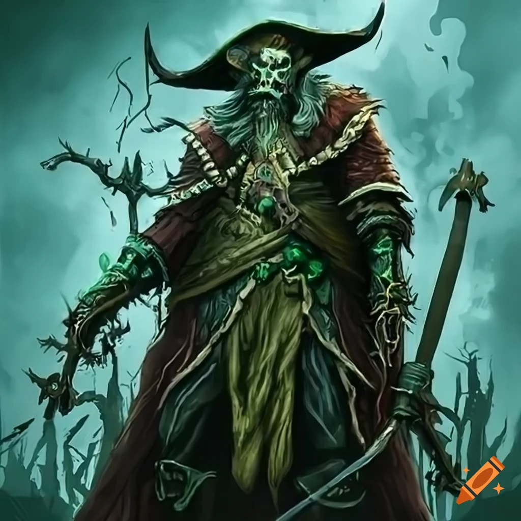 Swamp lich pirate captain on Craiyon