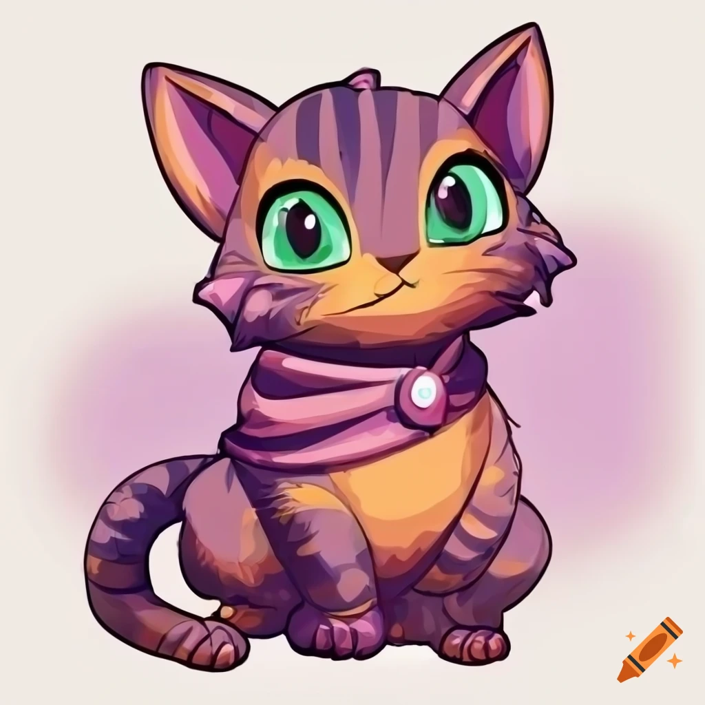 Cute neopets-style cat-like animal on Craiyon