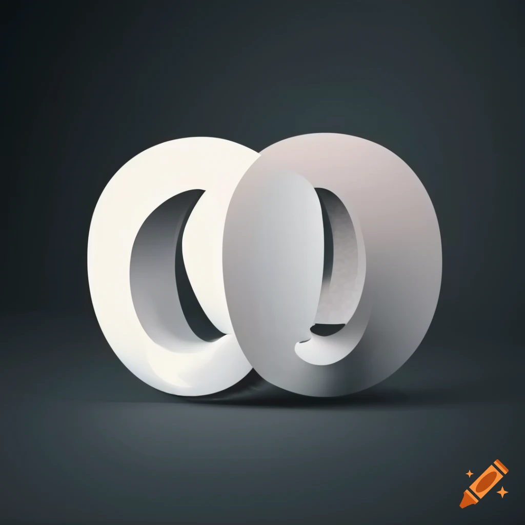 Logo design with merged letters 'od' in soft white color with a sense ...