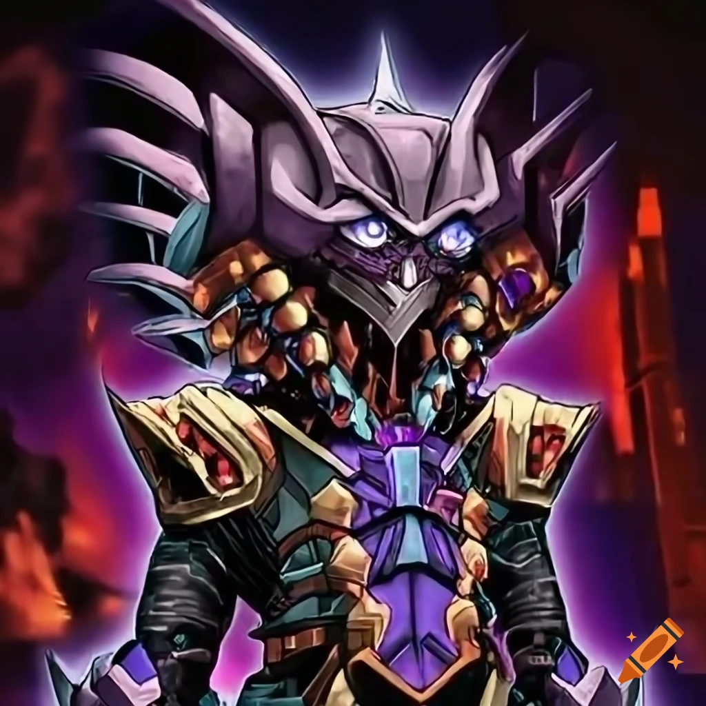 Masked machine monster from yu-gi-oh on Craiyon