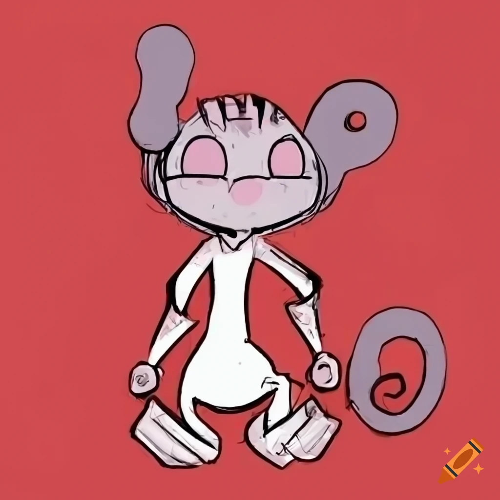 Sketch of a hyper character in full body on Craiyon