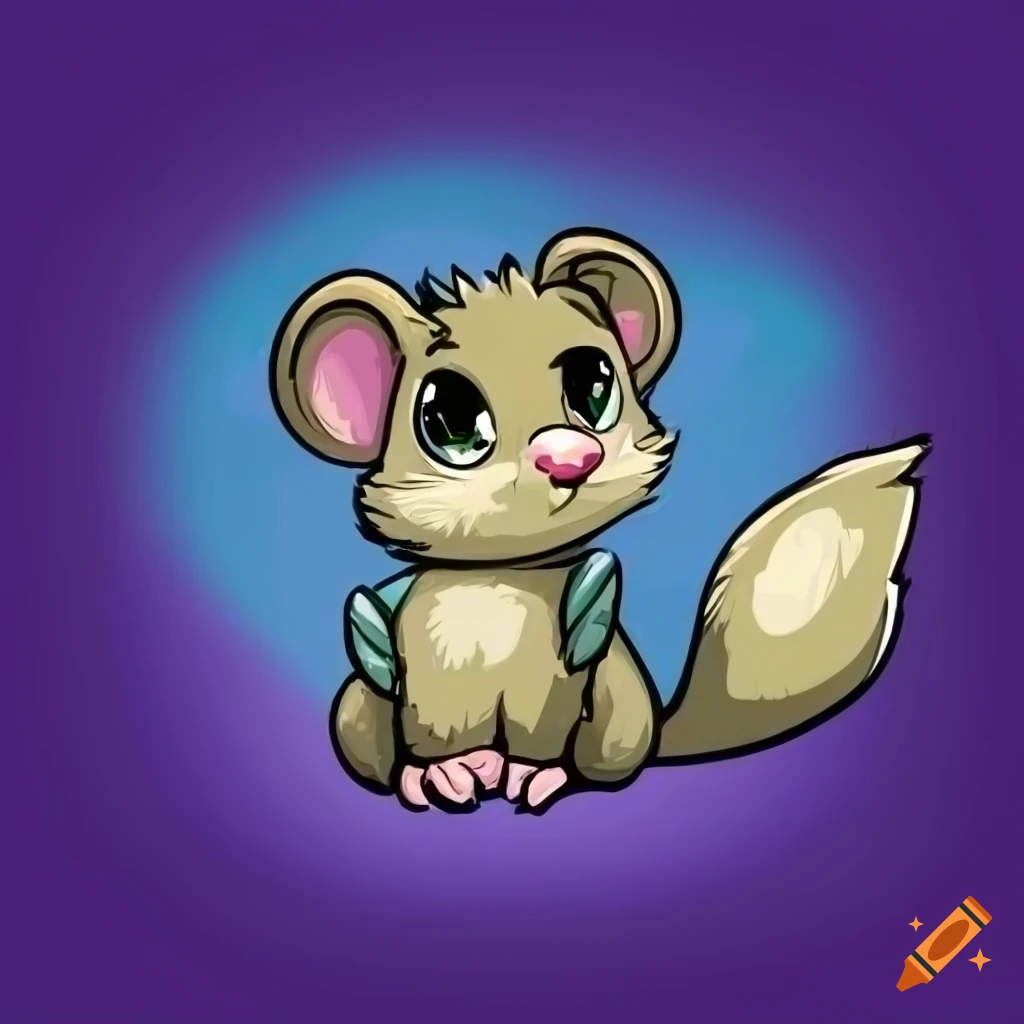 Neopets-style cute mouse-like animal art on Craiyon