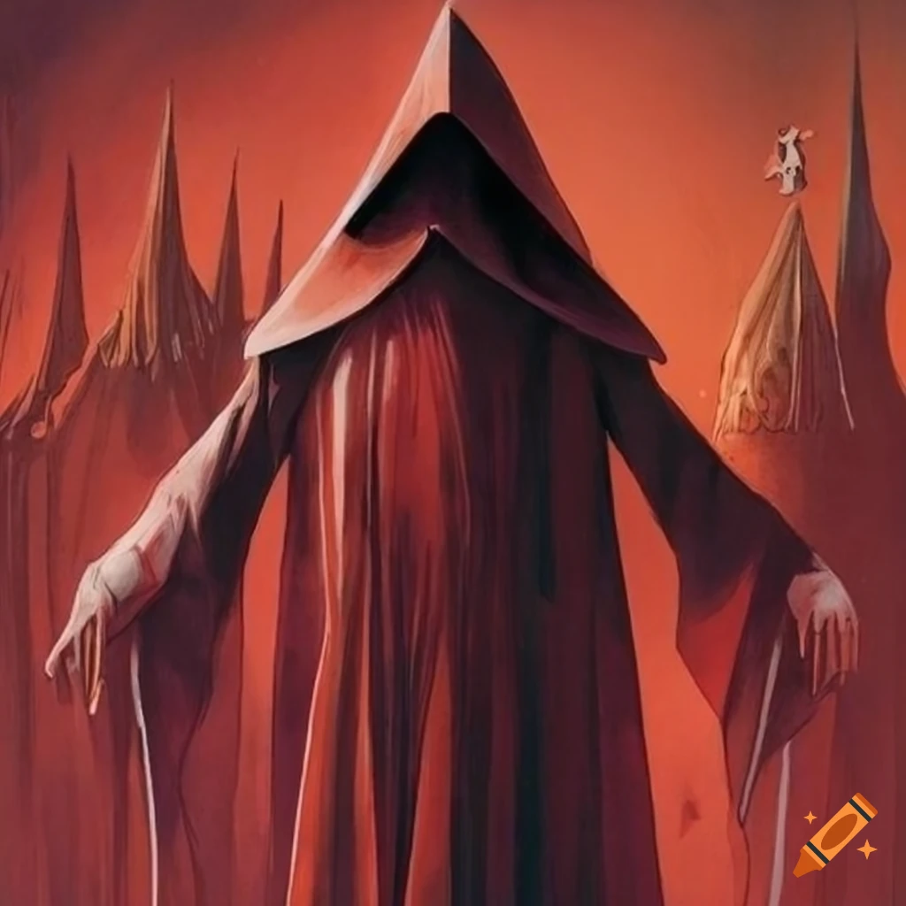 Illustration of a faceless master in scarlet robes by wayne barlowe on ...