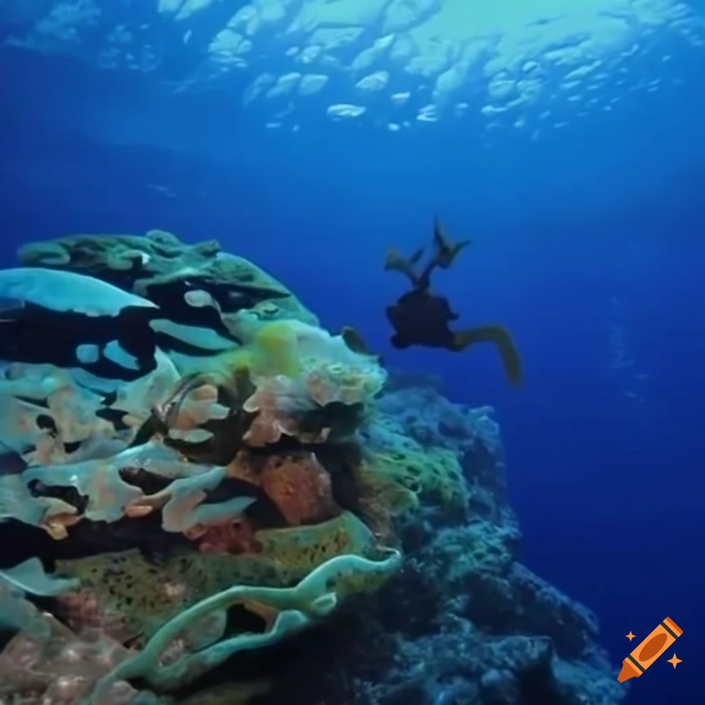Underwater scene on Craiyon