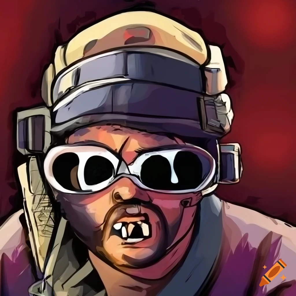 Cartoon illustration of a professional cs:go player with the nickname ...